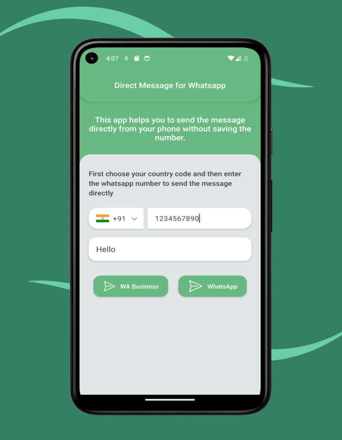 Direct Message for WhatsApp by i15techglobal | CodeCanyon